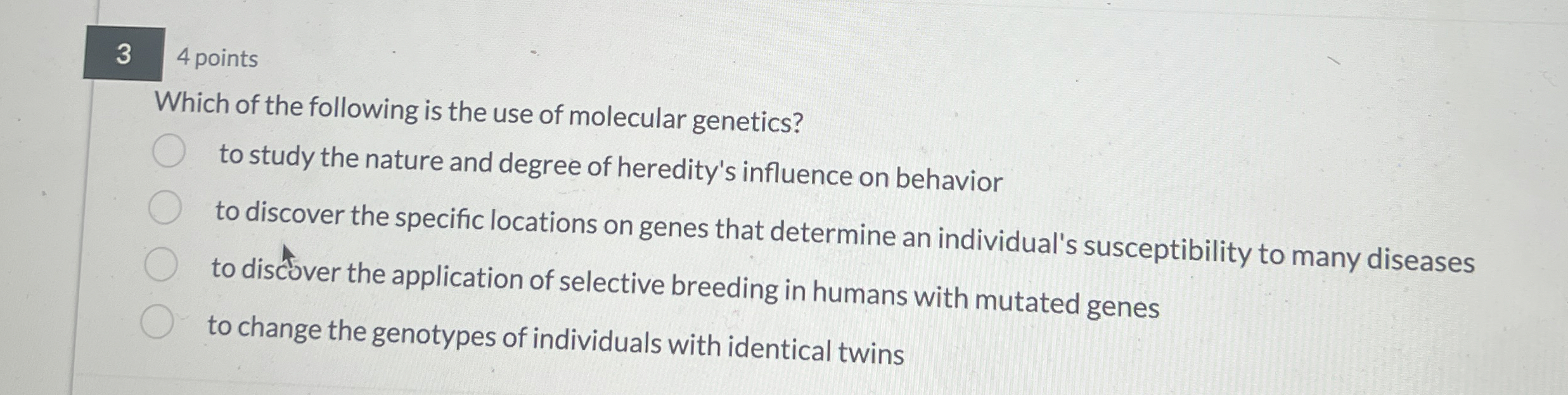 Solved 3 4 ﻿pointsWhich of the following is the use of | Chegg.com