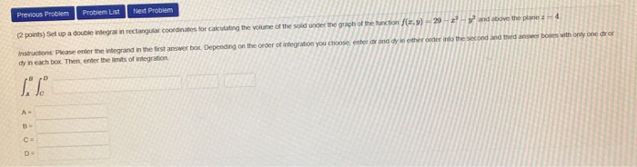 Solved Previous Problem Problem Ust Next Problem points) Set | Chegg.com