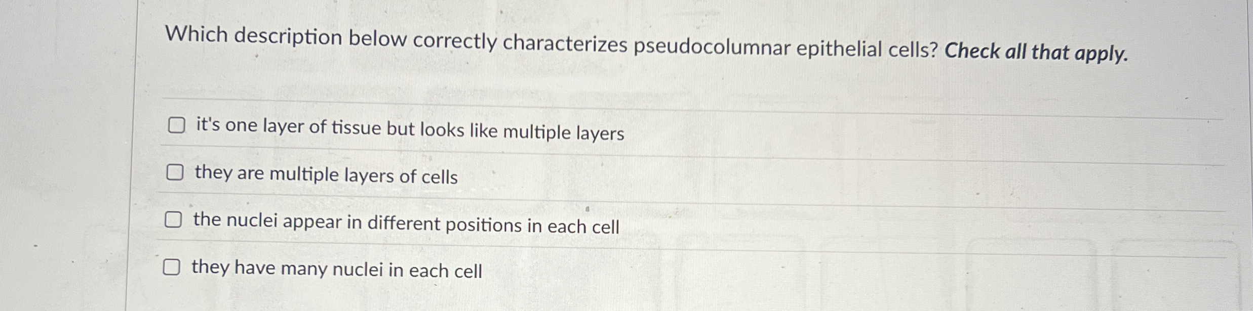 Solved Which description below correctly characterizes | Chegg.com