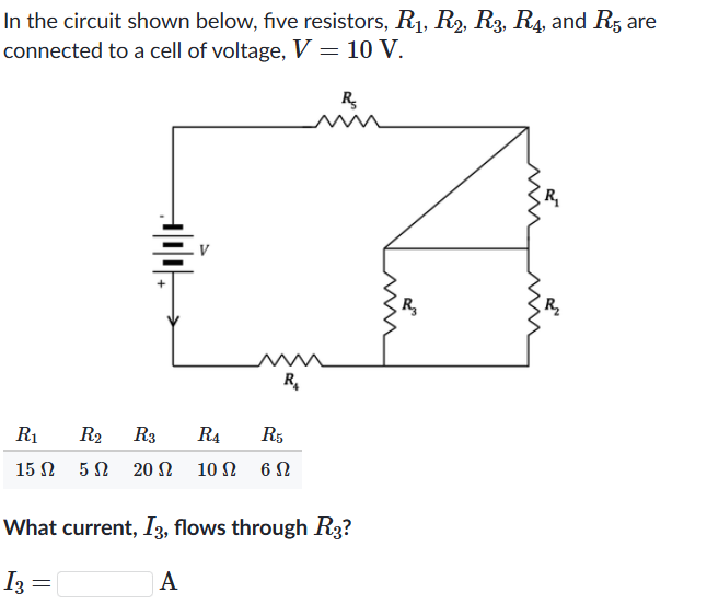 Solved In the circuit shown below, five resistors, | Chegg.com