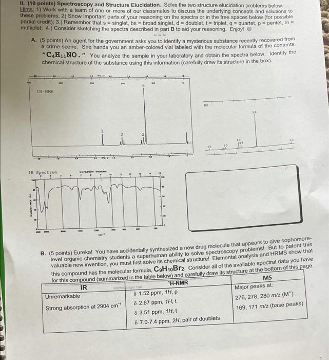 Solved solve the structure elucidation problemspart A. | Chegg.com