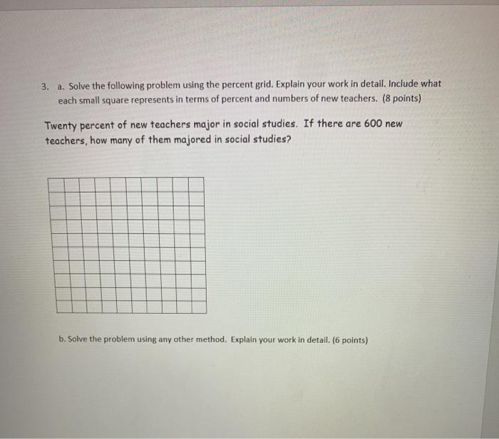 Solved 3. a. Solve the following problem using the percent | Chegg.com