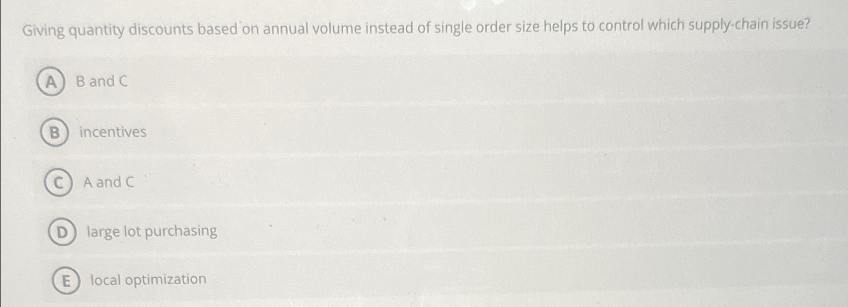 Solved Giving quantity discounts based on annual volume | Chegg.com
