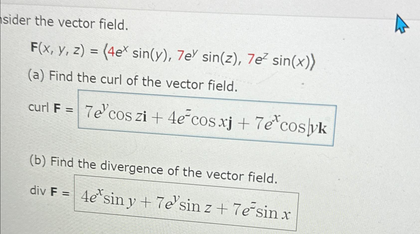 Solved sider the vector | Chegg.com