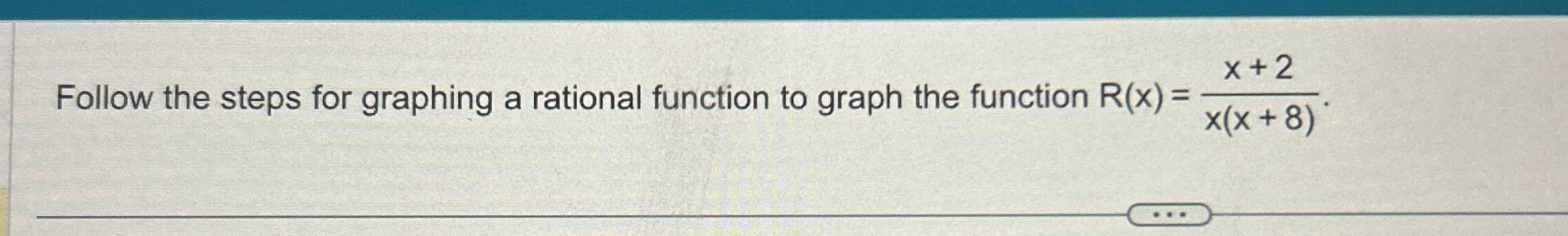 Solved Follow The Steps For Graphing A Rational Function To
