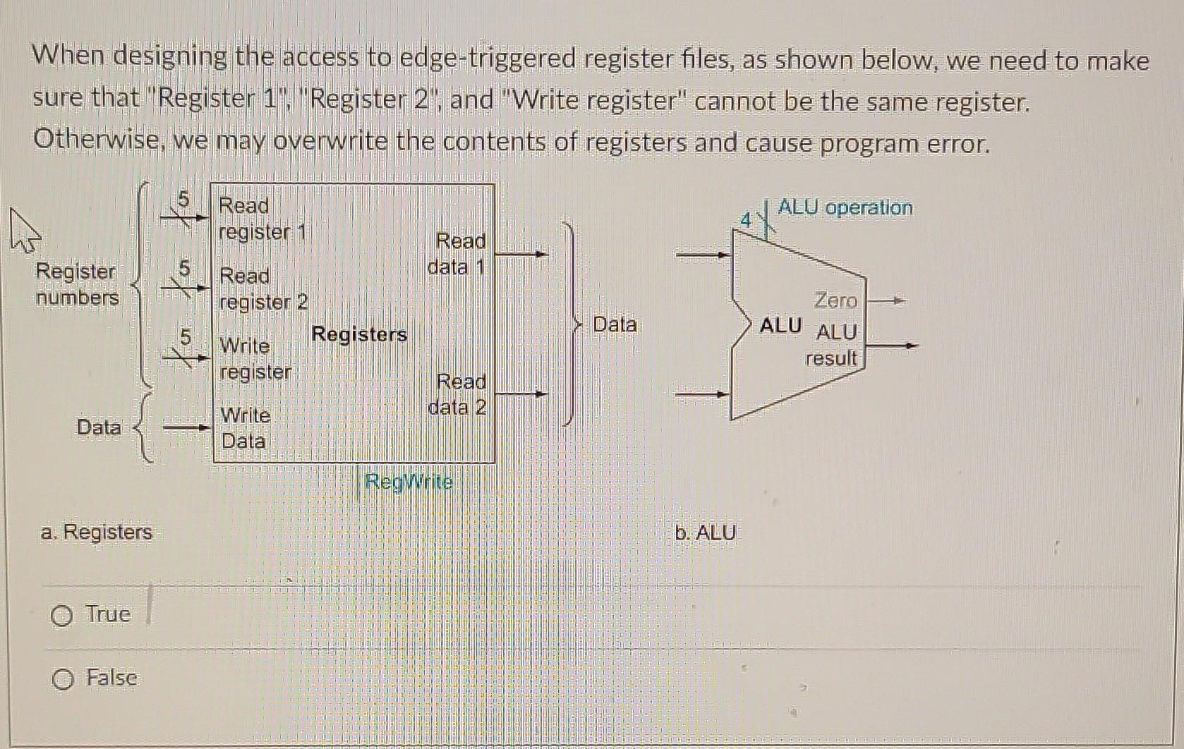 Solved When designing the access to edge-triggered register | Chegg.com