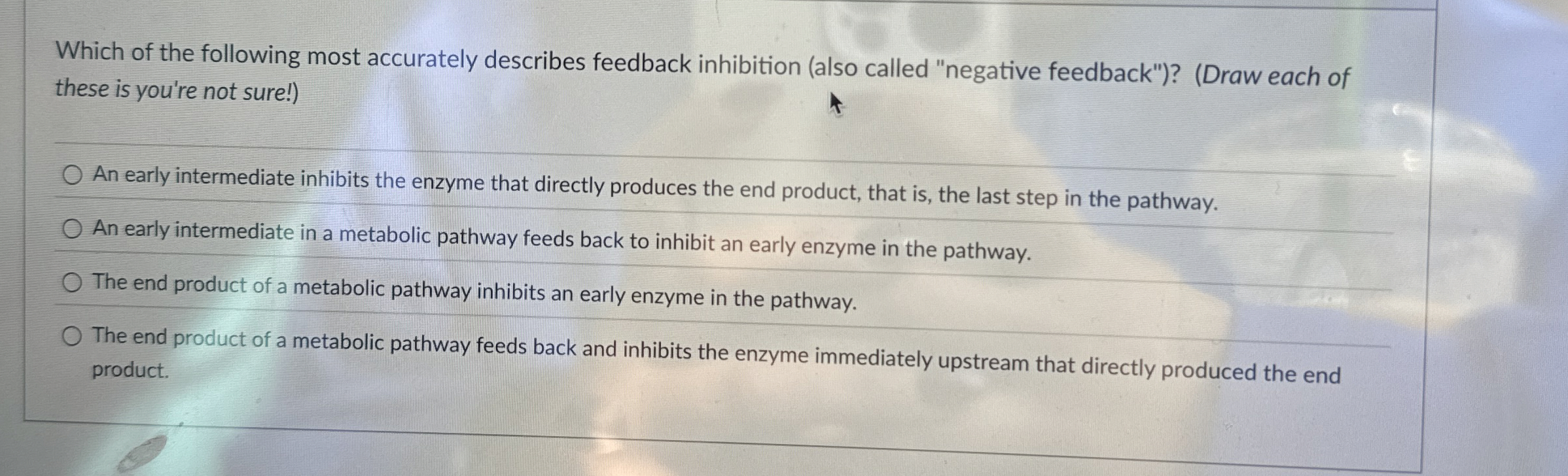 Solved Which of the following most accurately describes | Chegg.com