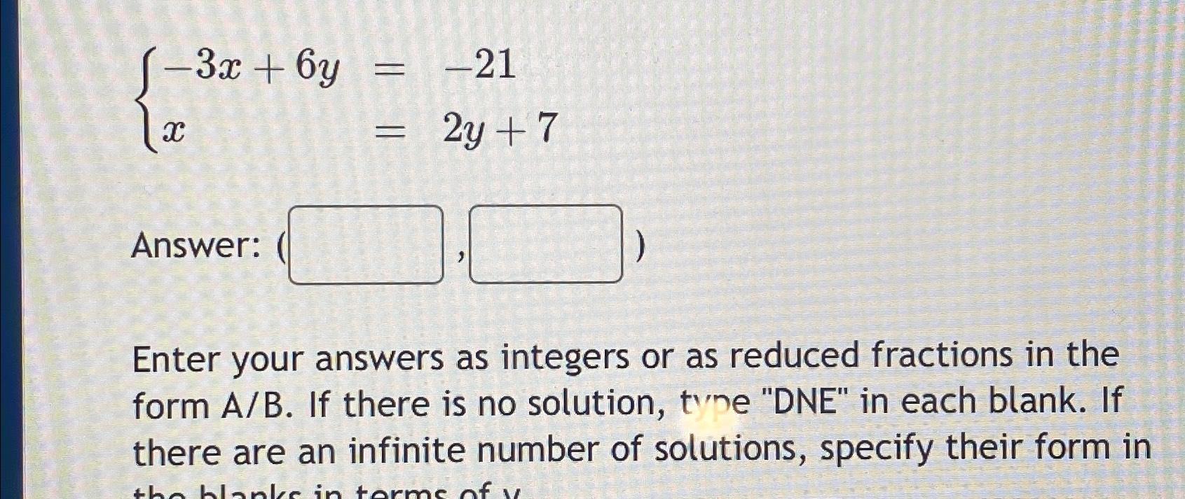 Solved Answer: (, )Enter your answers as integers or as | Chegg.com