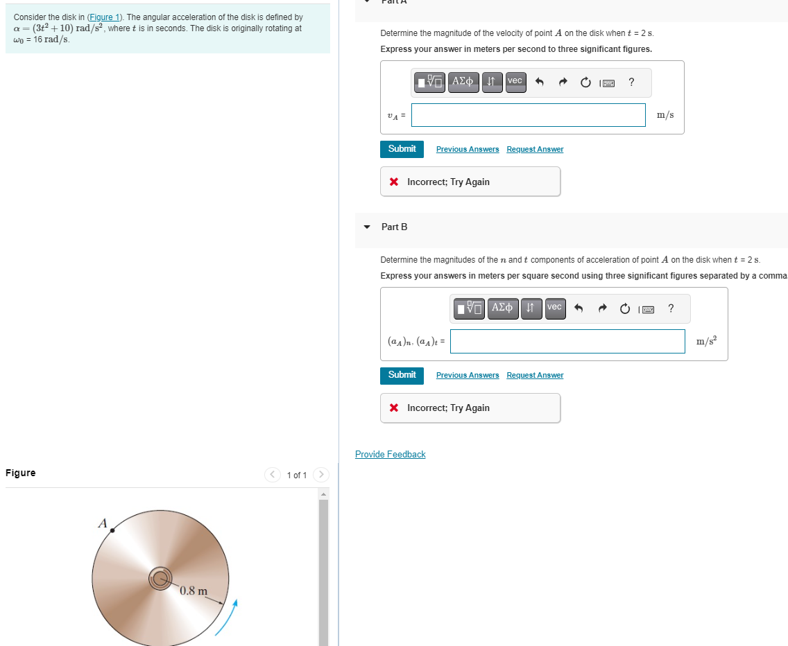 Solved Consider the disk in (Figure 1). ﻿The angular | Chegg.com