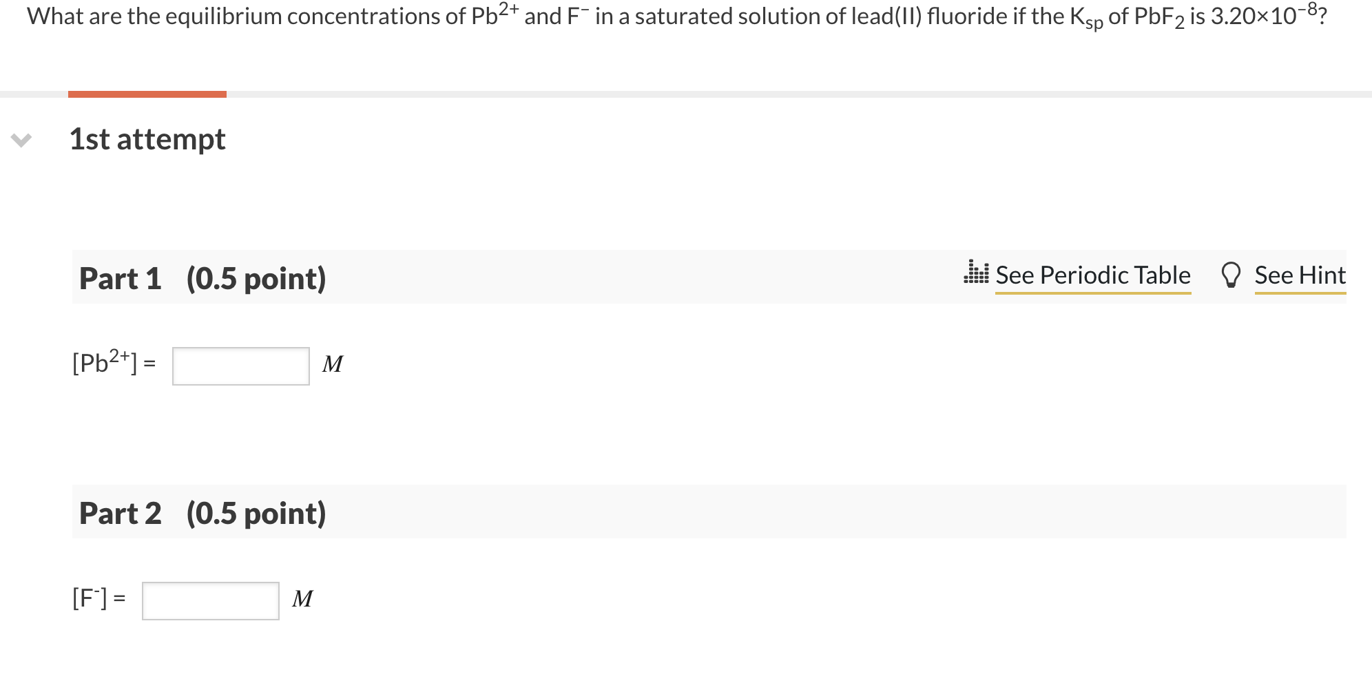 Solved What are the equilibrium concentrations of Pb2+ ﻿and | Chegg.com