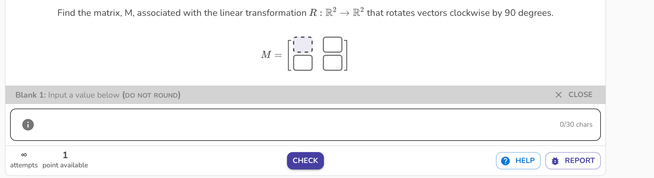 Solved Find the matrix, M, ﻿associated with the linear | Chegg.com