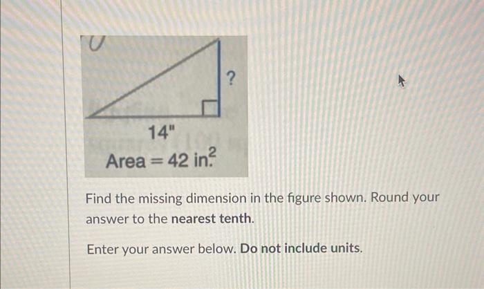 Solved Find the missing dimension in the figure shown. Round | Chegg.com