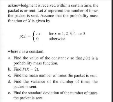 Solved 7. A computer sends a packet of information along a | Chegg.com