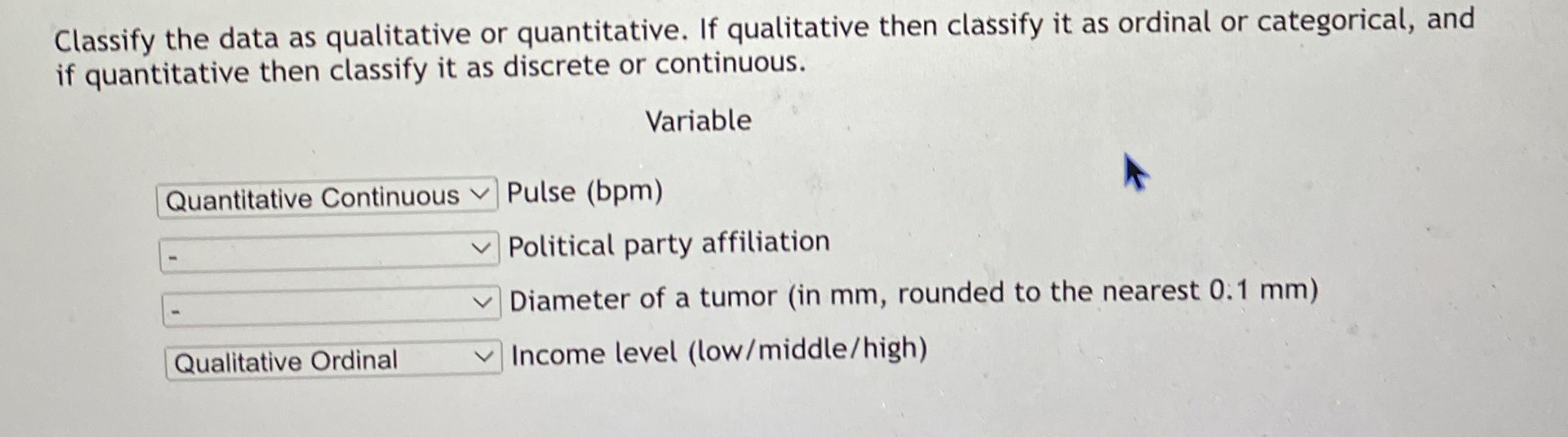 Solved Classify the data as qualitative or quantitative. If | Chegg.com