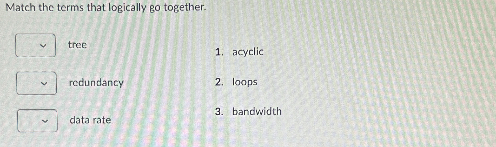 Solved Match the terms that logically go together. ﻿tree | Chegg.com