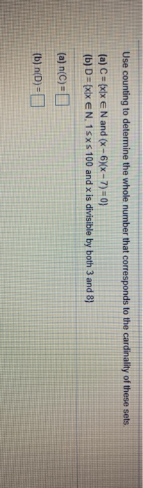 Solved Use counting to determine the whole number that | Chegg.com