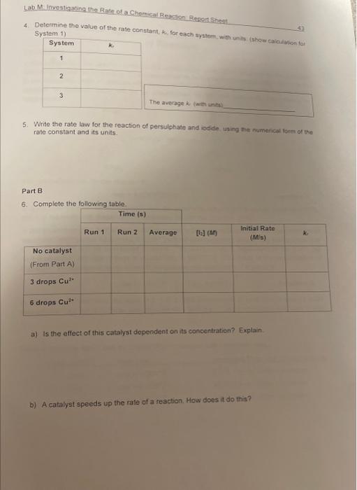 Solved i have this chemistry lab that im not sure how yo | Chegg.com