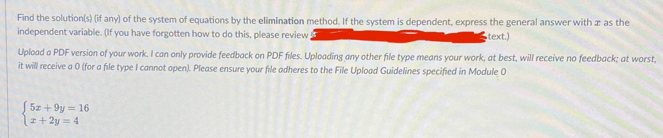 Solved Find the solution(s) (if any) ﻿of the system of | Chegg.com