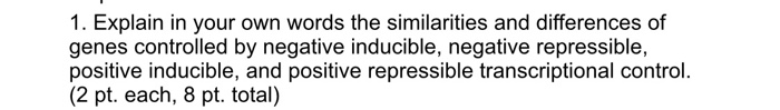Solved 1. Explain in your own words the similarities and | Chegg.com
