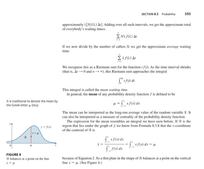 Solved Average Values Suppose you're waiting for a company | Chegg.com