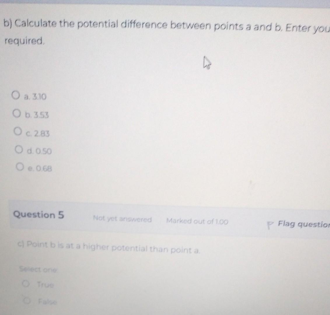 Solved b) Calculate the potential difference between points | Chegg.com