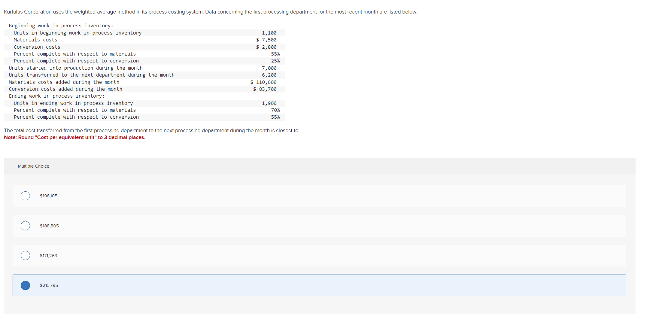 Solved Kurtulus Corporation uses the weighted-average method | Chegg.com