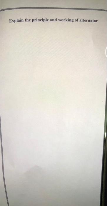 Solved Draw the constructional view of Synchronous Machine: | Chegg.com