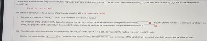 Solved The owner of a movie theater company used multiple | Chegg.com