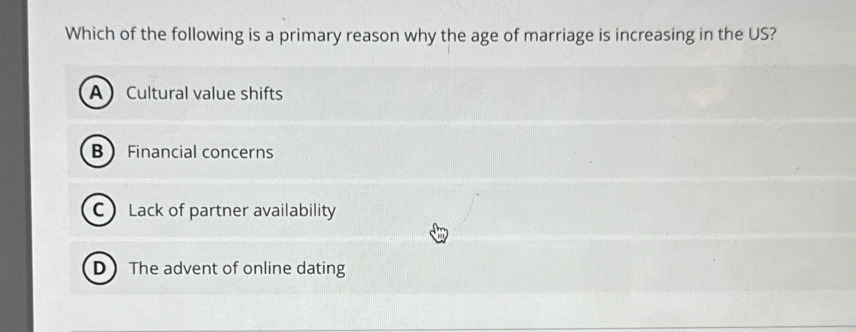 Solved Which of the following is a primary reason why the | Chegg.com