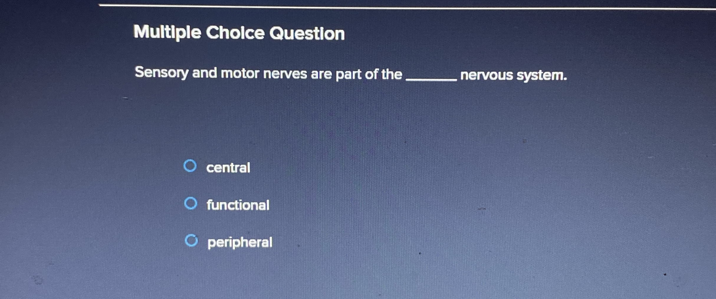 Solved Multiple Cholce QuestionSensory and motor nerves are | Chegg.com Solved Multiple Cholce QuestionSensory and motor nerves are | Chegg.com