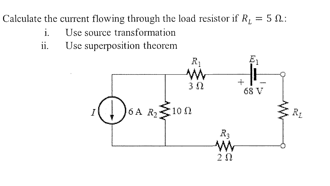 Solved Calculate the current flowing through the load | Chegg.com