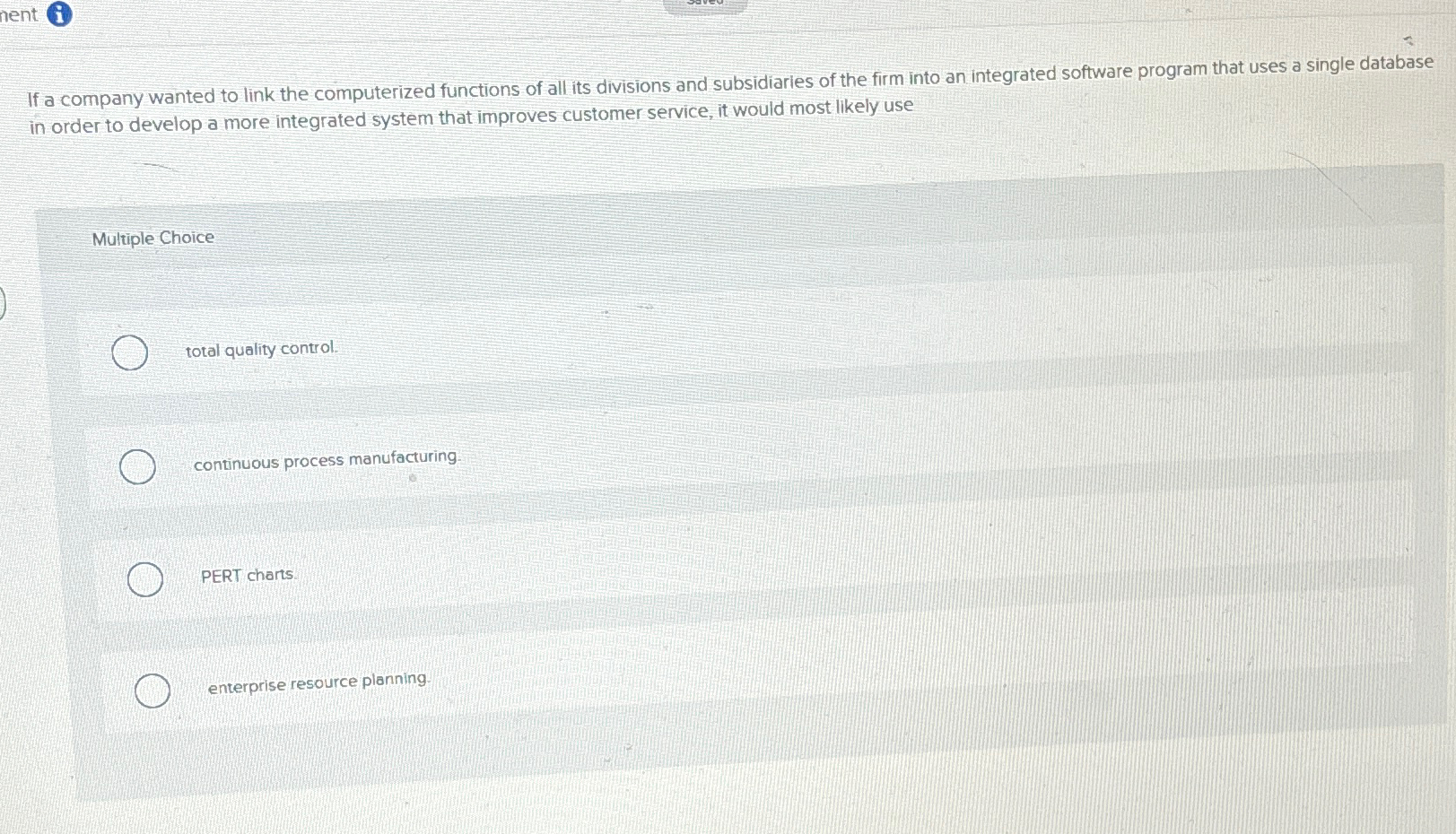 Solved If a company wanted to link the computerized | Chegg.com