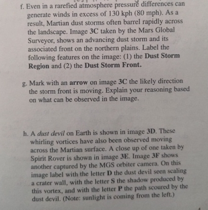 Solved f. ﻿Even in a rarefied atmosphere pressure | Chegg.com