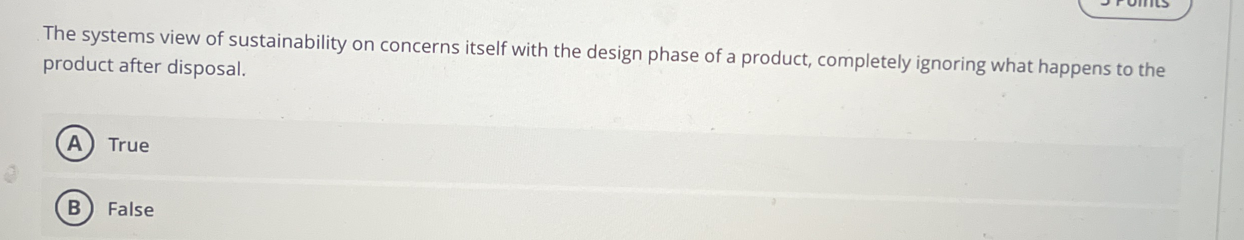 Solved The systems view of sustainability on concerns itself | Chegg.com