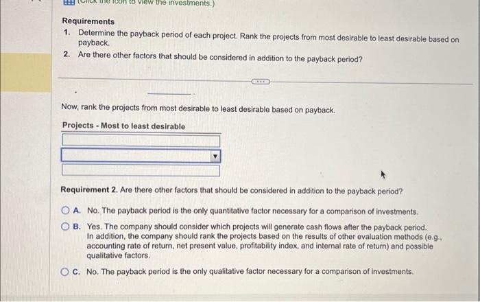Solved Consider the following three projects. All three have | Chegg.com