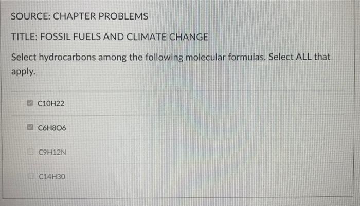 Solved SOURCE: CHAPTER PROBLEMS TITLE: FOSSIL FUELS AND | Chegg.com