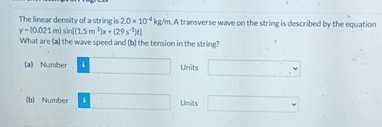 Solved The linear density of a string is 2.0×10-4kgm. ﻿A | Chegg.com