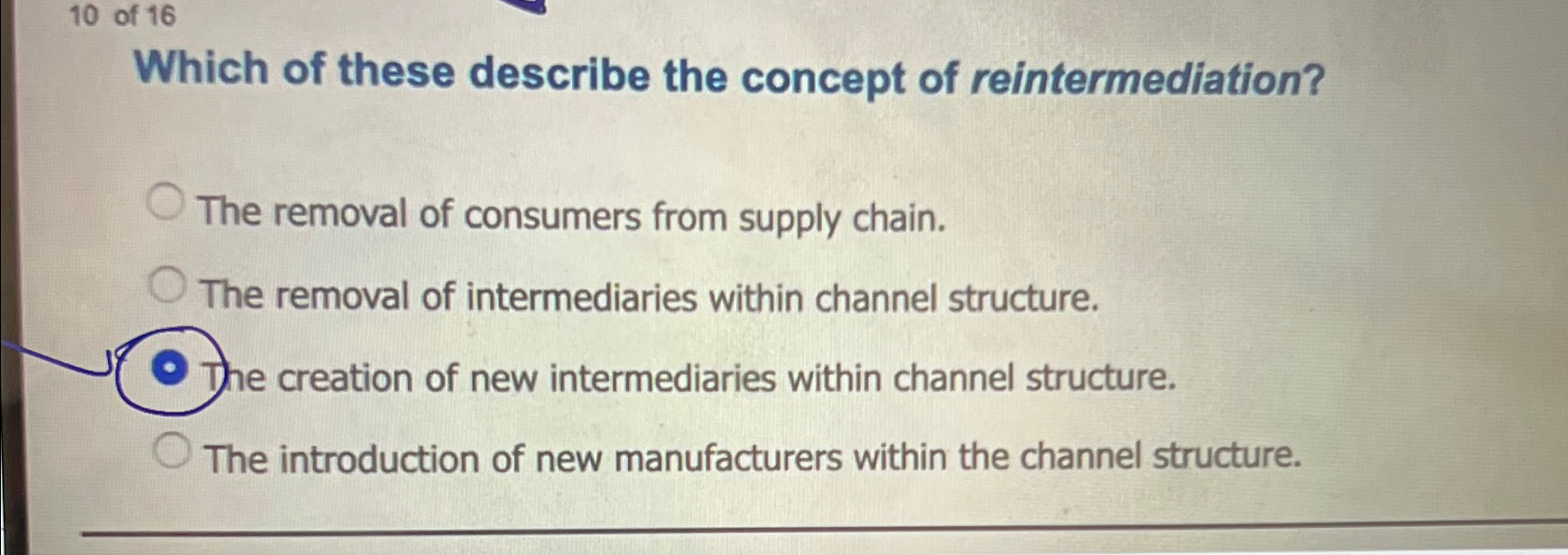 Solved 10 ﻿of 16Which of these describe the concept of | Chegg.com