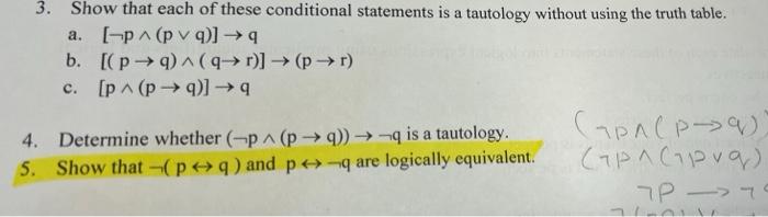Solved a 3. Show that each of these conditional statements | Chegg.com