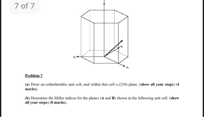 (a) Draw an orthorhombic unit cell, and within that | Chegg.com