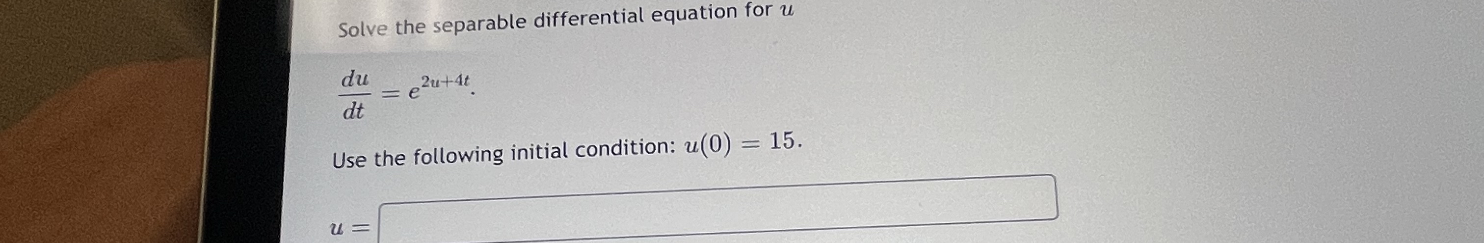 Solved Solve the separable differential equation for | Chegg.com