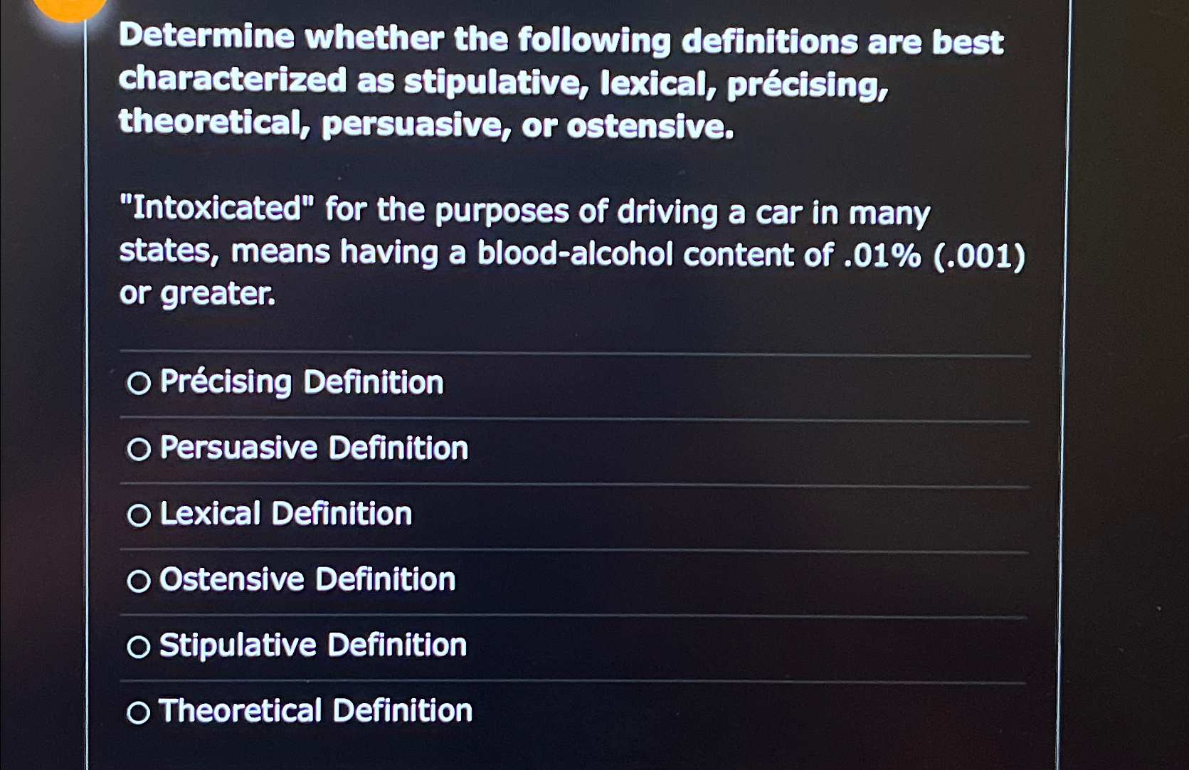 Solved Determine Whether The Following Definitions Are Best