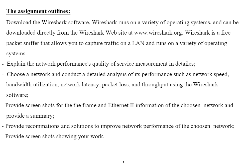 Solved The Assignment Outlines Download The Wireshark