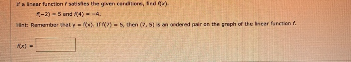 Solved If a linear function f satisfies the given | Chegg.com Solved If a linear function f satisfies the given | Chegg.com