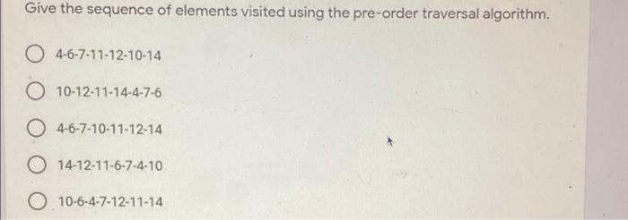 Solved Below is a set of data organised in a binary search | Chegg.com