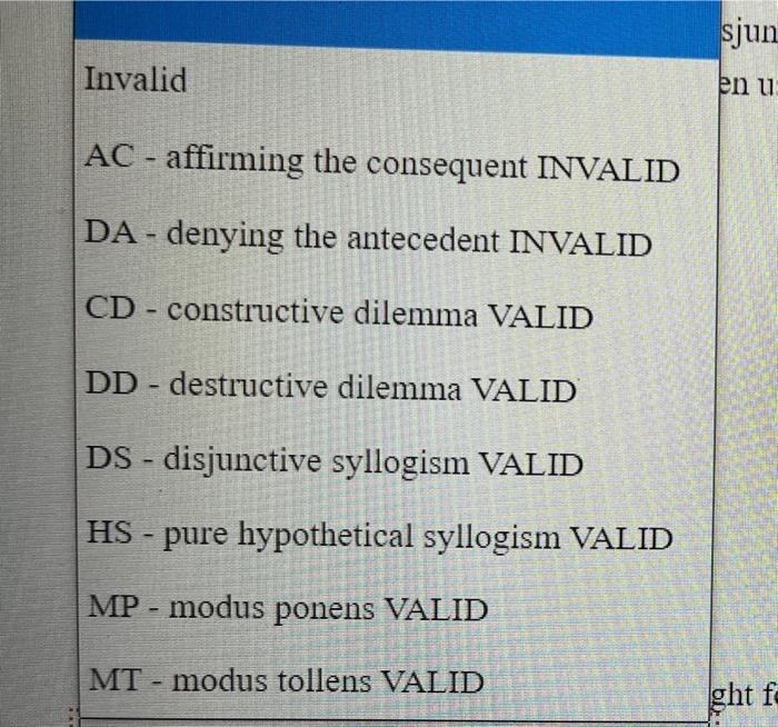 Solved Interpret the following symbolized argument in light | Chegg.com