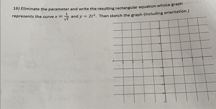 Solved eliminate the parameter and write the resulting | Chegg.com