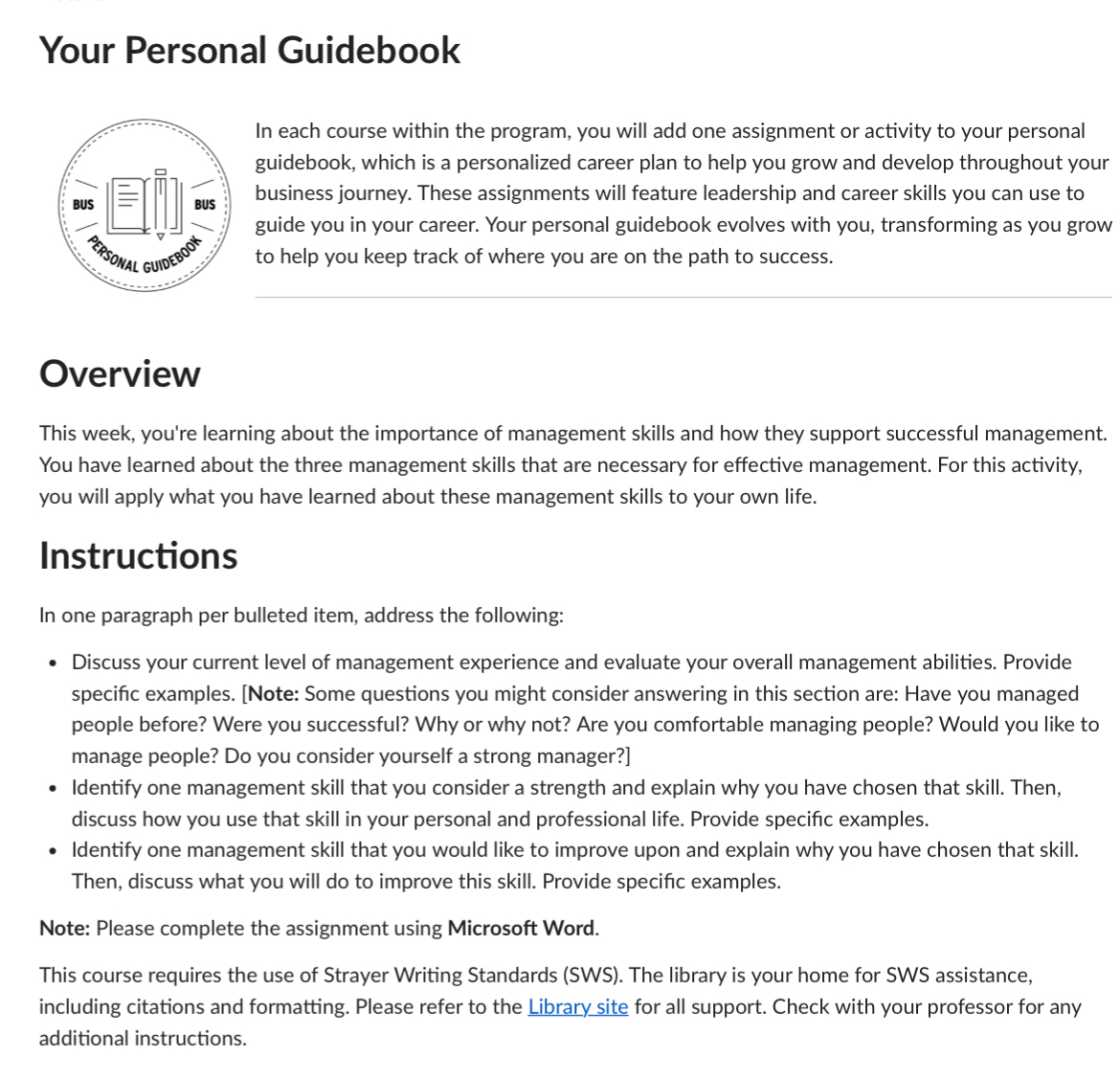 Solved Your Personal GuidebookIn each course within the | Chegg.com
