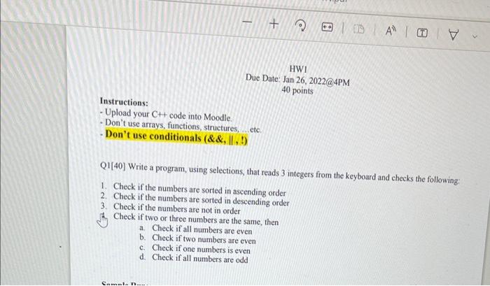 Solved Instructions: - Upload your C++ code into Moodle. - | Chegg.com
