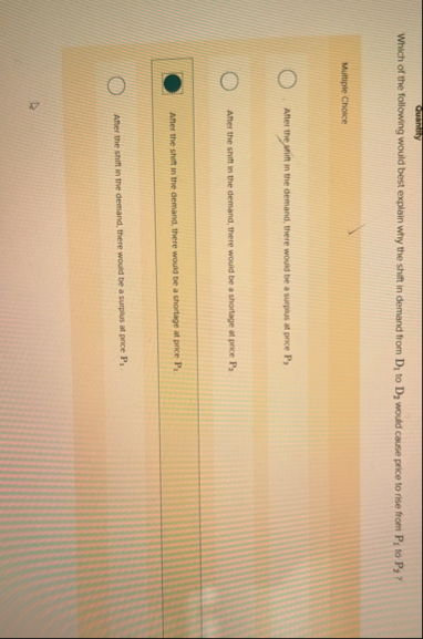 Solved cuantityWhich of the following would best explain why | Chegg.com